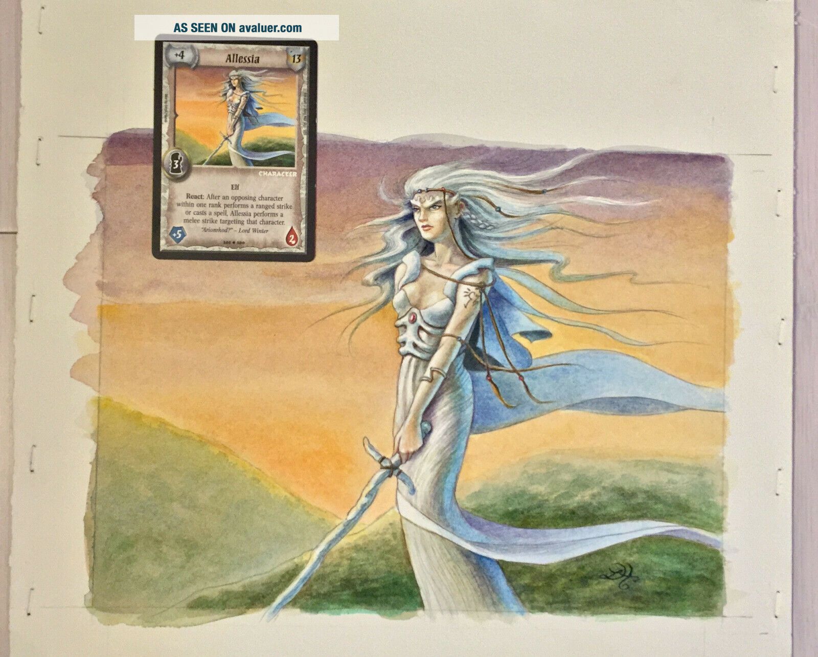 Allessia Character Painting From The CCG Warlord From AEG By Lisa Hunt ...