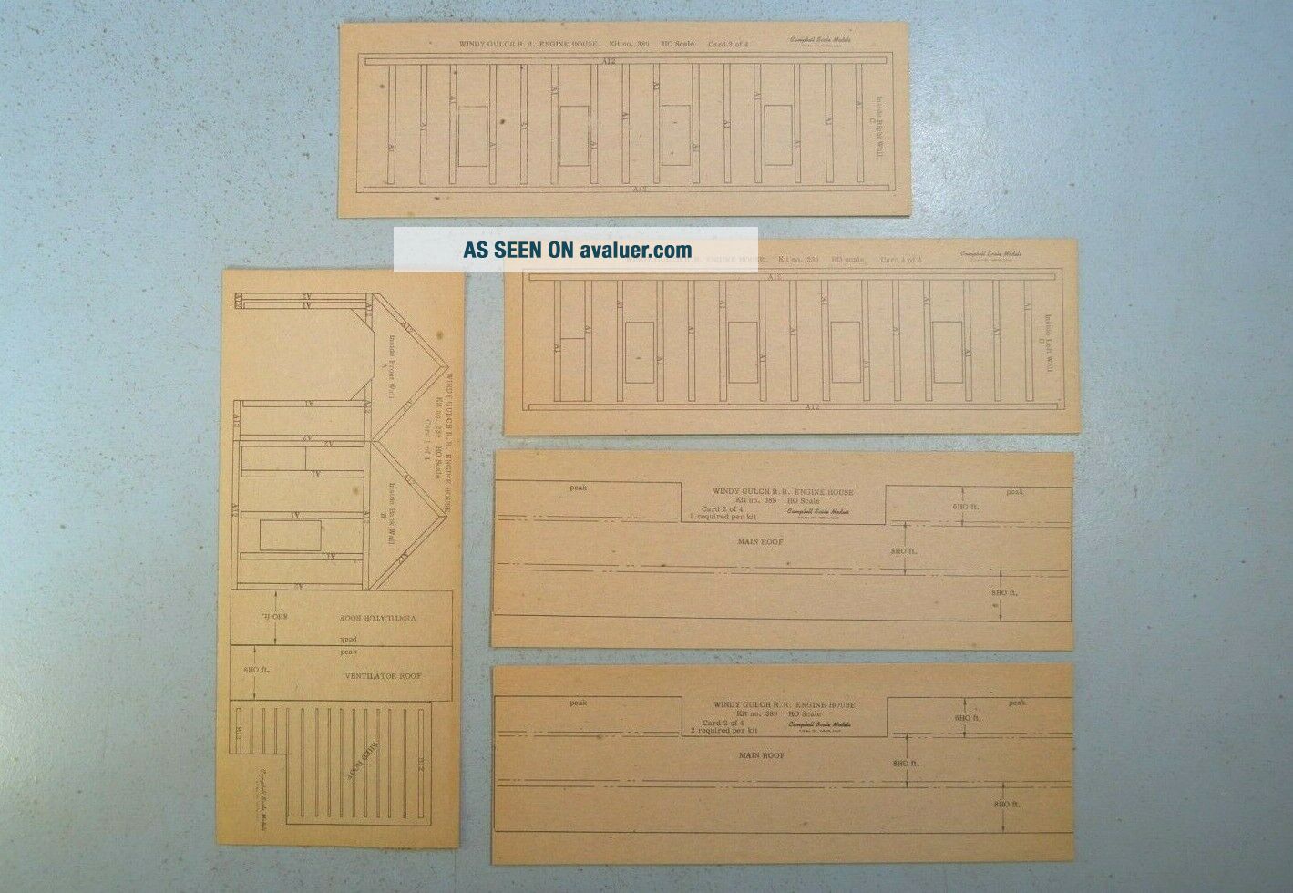 Campbell Scale Models 389 - 2195 - Vintage HO Engine House Model Kit ...