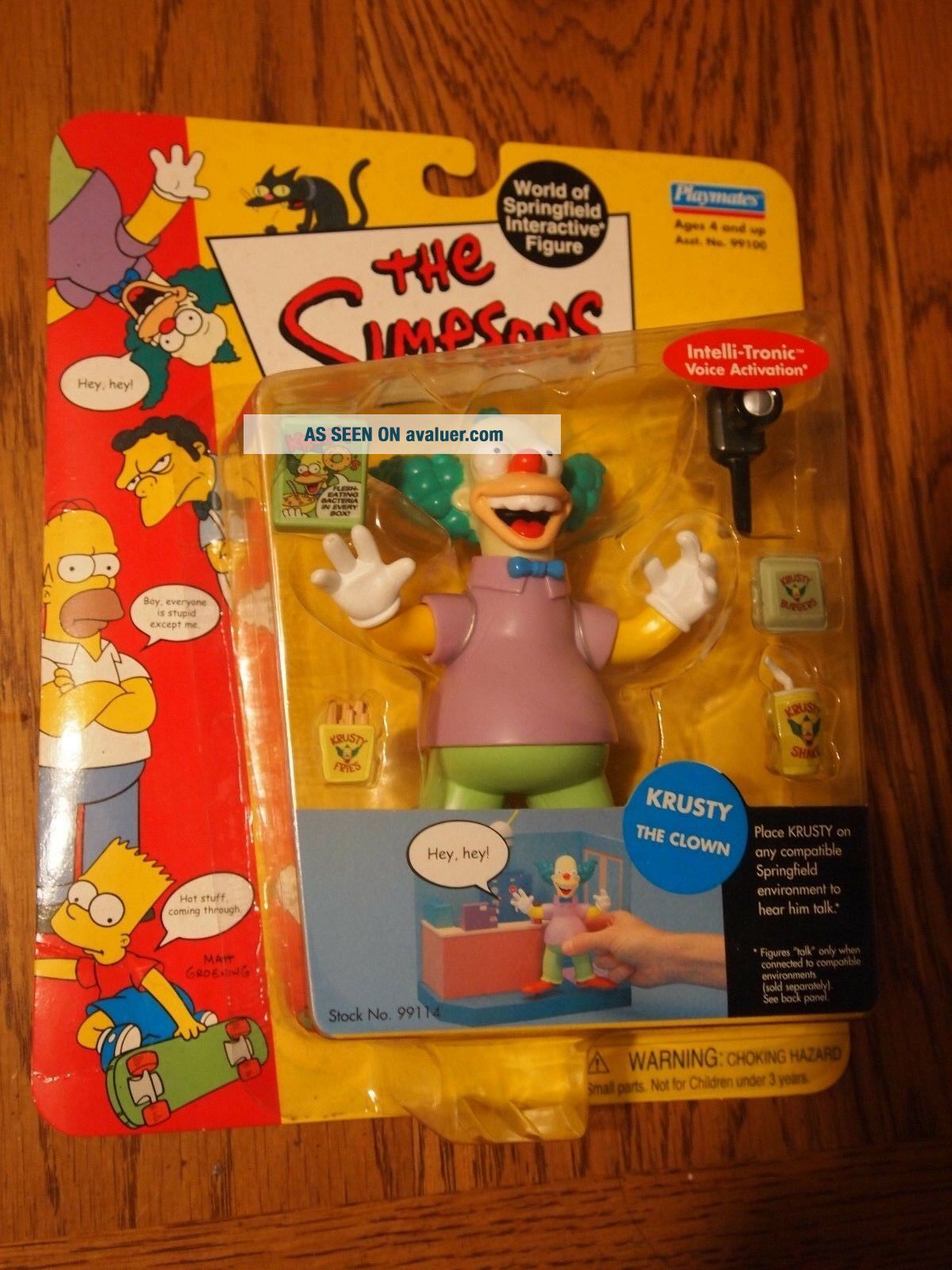 Playmates 2000 The Simpsons Krusty The Clown Action Figure, MOMC | #9403263