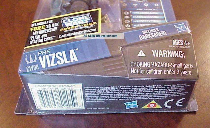 Star Wars The Clone Wars PRE VIZSLA CW08 Action Figure W/ Darksaber ...