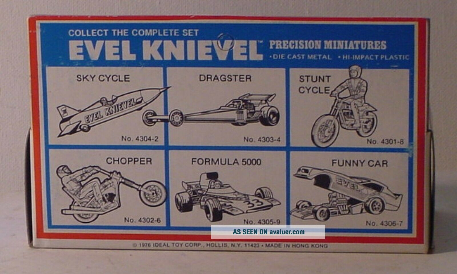 (C) 1976 Ideal Toy Evel Knievel Die - Cast Dragster In The Box ...