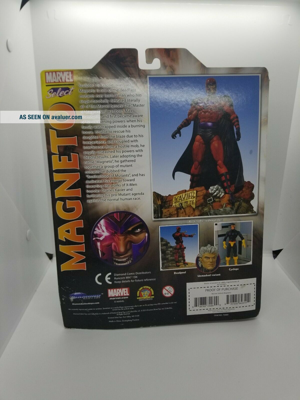 Marvel Select Magneto Action Figure Diamond Mask Red And Purple Costume ...