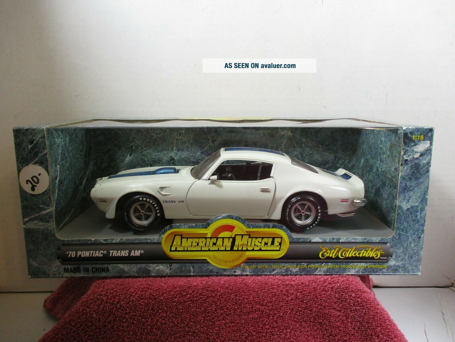 1/18 SCALE ERTL AMERICAN MUSCLE WHITE ' 70 PONTIAC TRANS AM | #9475378
