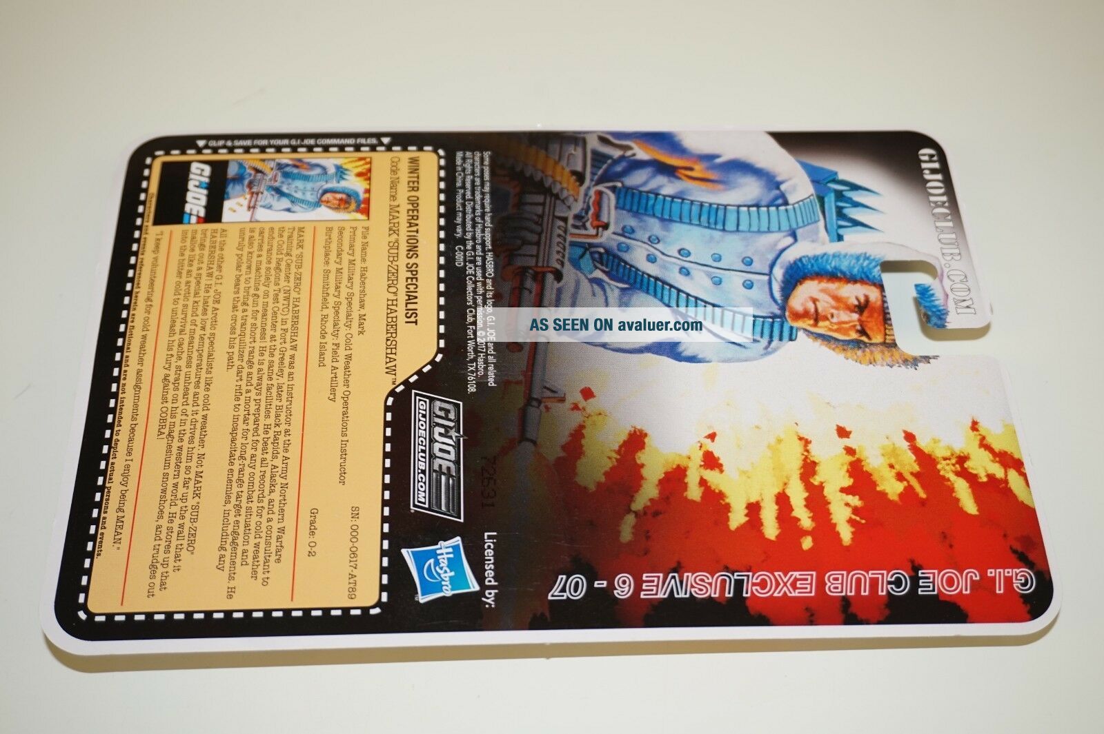 GI JOE COBRA COLLECTORS CLUB EXCLUSIVE FSS 6 - 07 SUB - ZERO MOC | #9473925