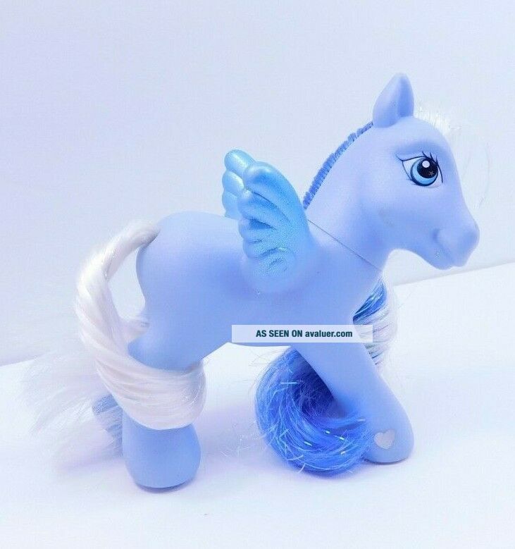 Hasbro G3 My Little Pony MLP Silver Glow Blue Pony Sparkle Star Glitter ...