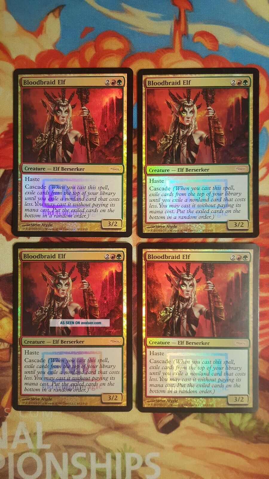 Bloodbraid Elf FOIL Promo 4x Magic The Gathering MTG Card - FNM - $50 ...