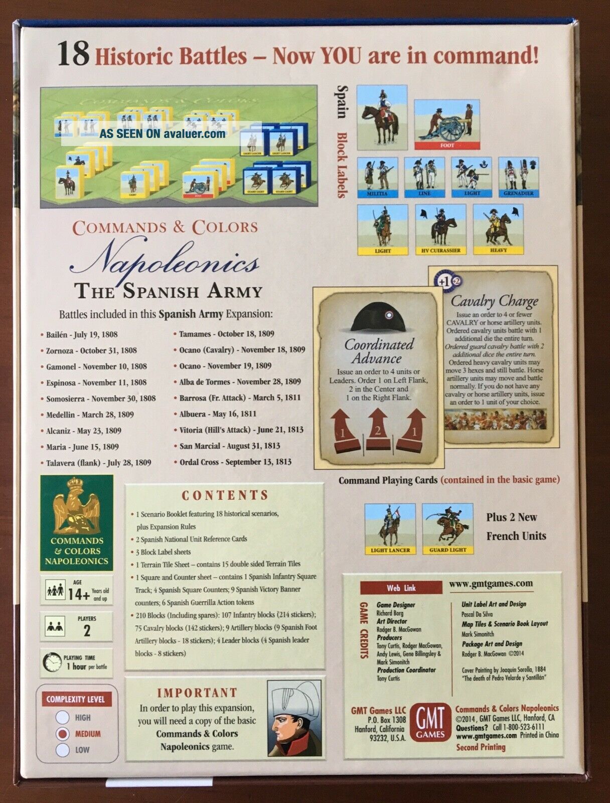 Command & Colors Napoleonics: The Spanish Army Expansion 1 By GMT Games ...