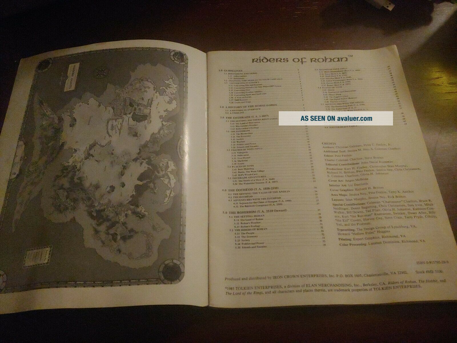 Vintage ICE MERP Middle Earth Riders Of Rohan Hobbit Lord Rings Book ...
