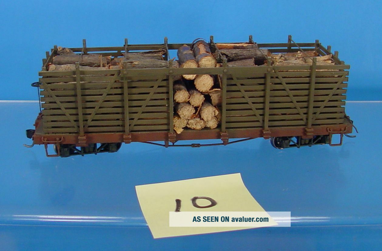 10 On30 CUSTOM BUILT BACHMANN SPECTRUM FLAT CAR PULPWOOD CAR WITH LOAD ...