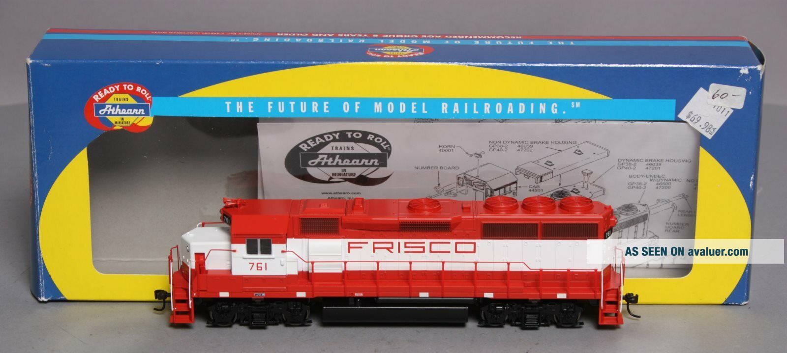 Athearn 79681 HO Scale Frisco 761 GP 40 - 2 Diesel Locomotive LN/Box ...