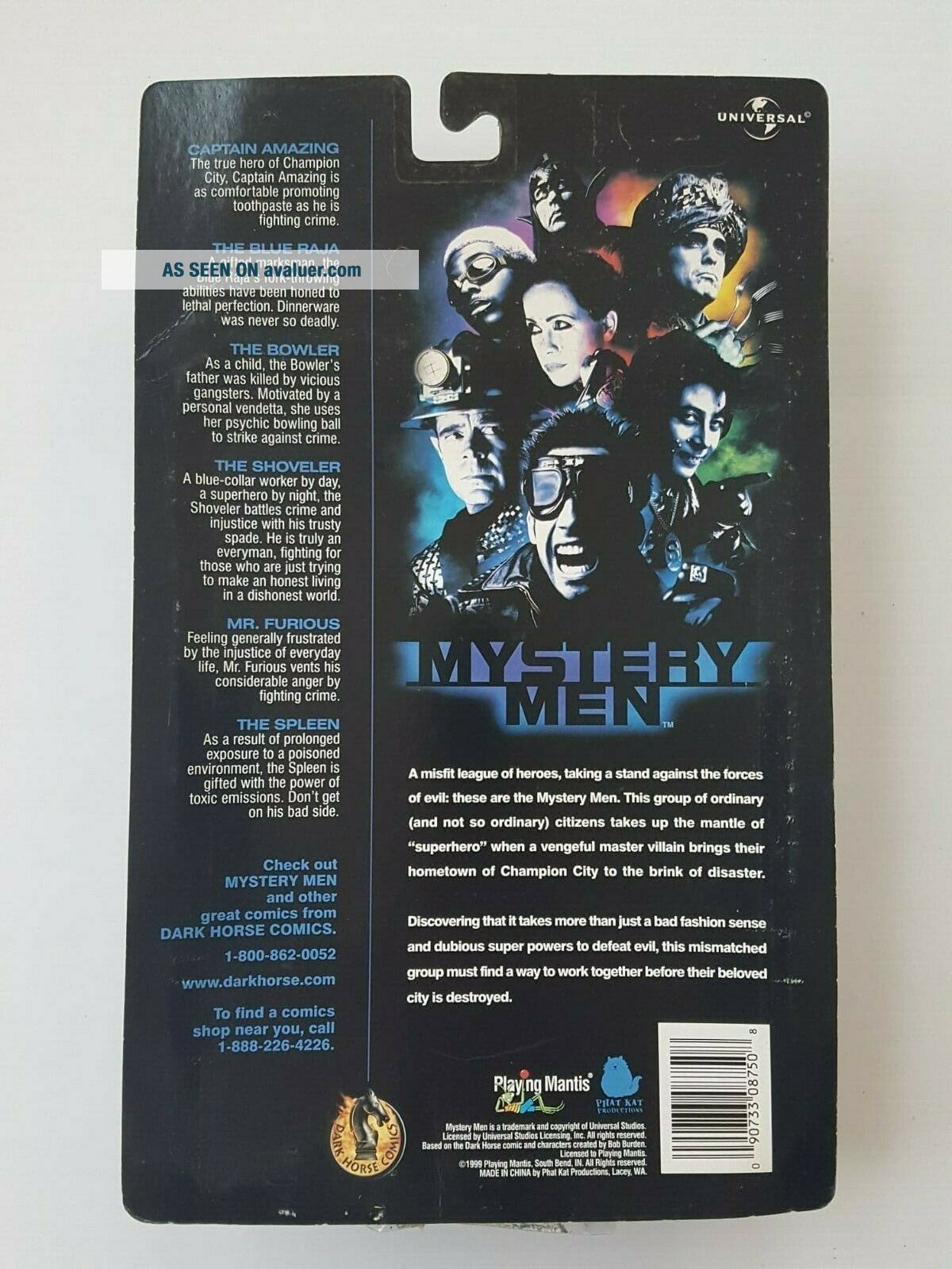 MYSTERY MEN MOVIE THE BLUE RAJA FIGURE PLAYING MANTIS 1999 | #9565226