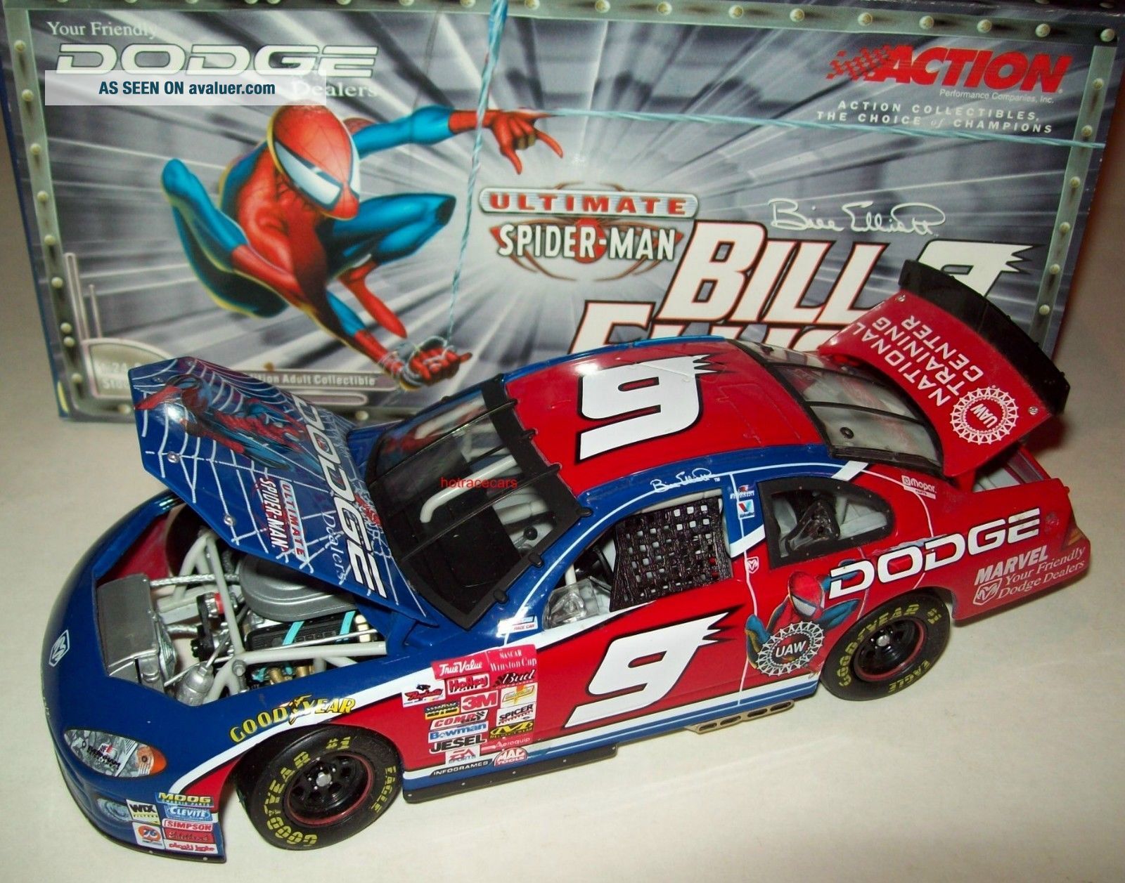 Bill Elliott 2001 Dodge Ultimate Spiderman 9 Intrepid R/T 1/24 NASCAR ...