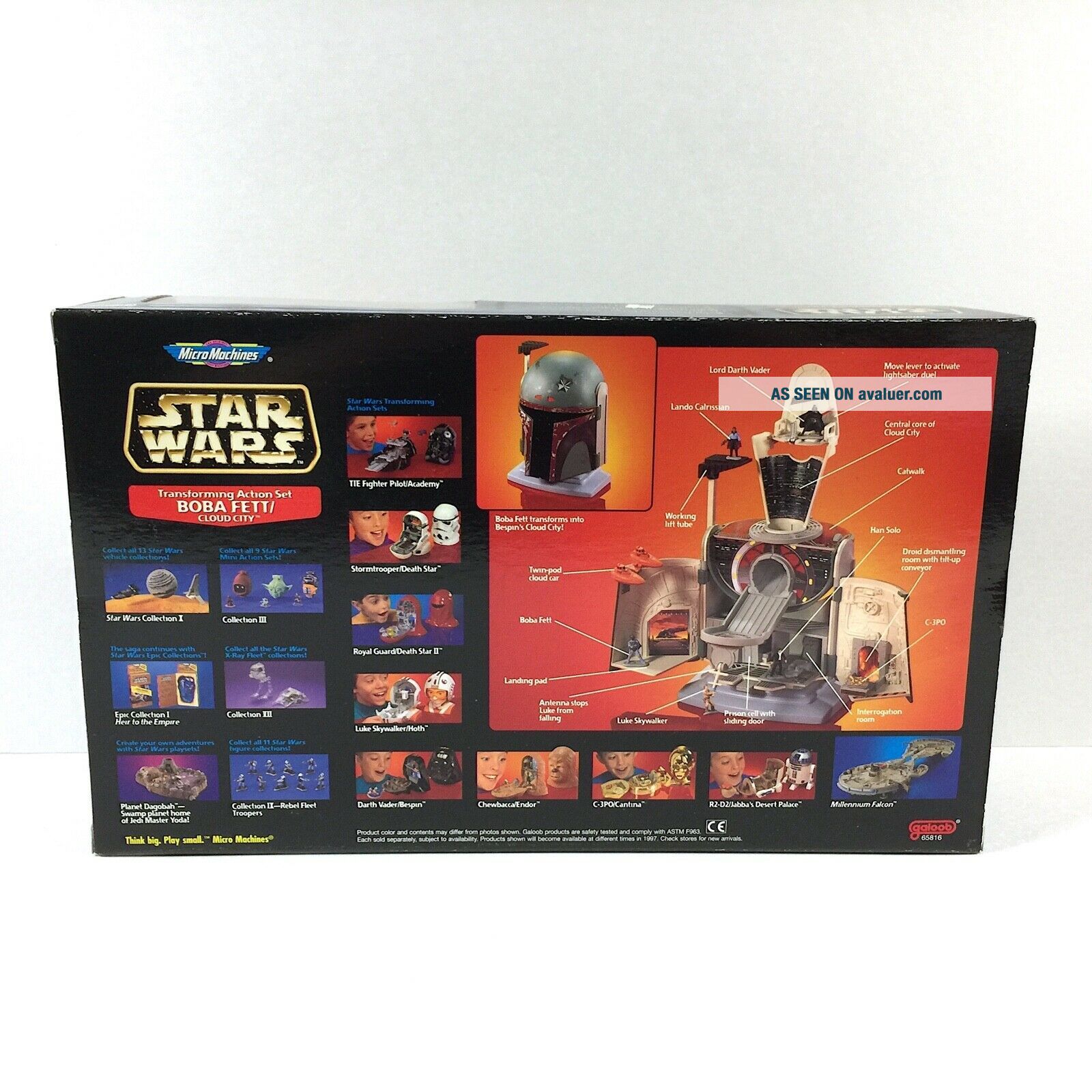 Star Wars Micro Machines Transforming Playset Boba Fett Cloud City MIB ...