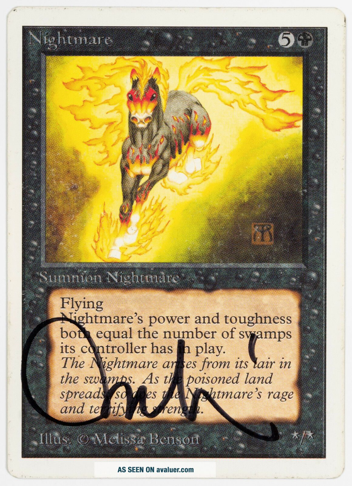MP Unlimited Nightmare Signed Melissa Benson MTG Magic The Gathering ...