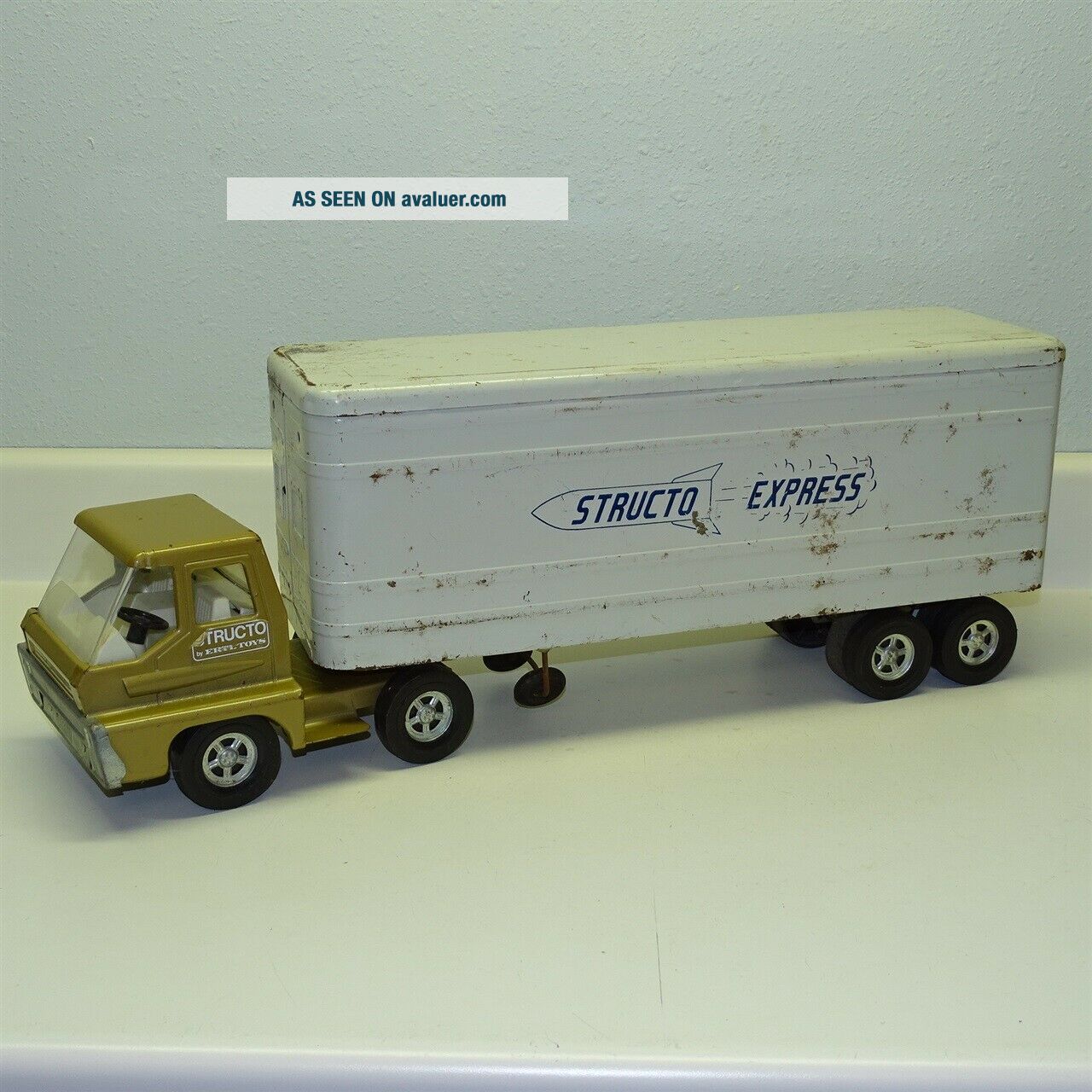 Vintage Ertl Toys Structo Express Truck And Trailer, Pressed Steel Toy ...