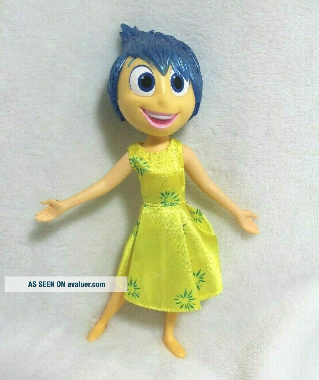 Disney Pixar Inside Out 9 " Figure JOY Doll Yellow Green Flowered Dress ...