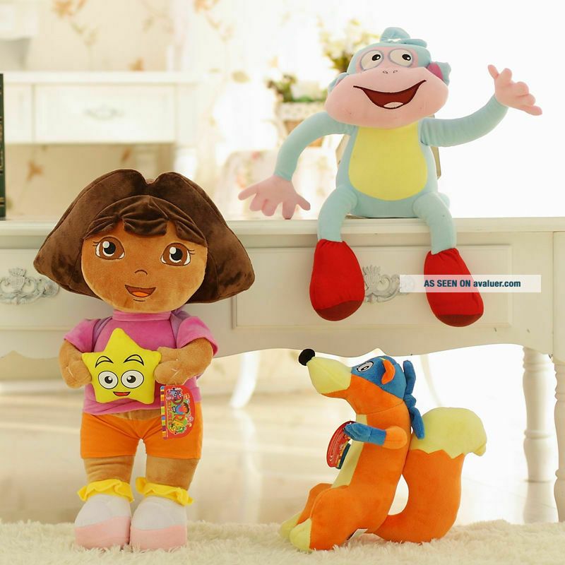 3X DORA The Explorer Swiper Fox Boots The Monkey Plush Toy Stuffed Doll ...