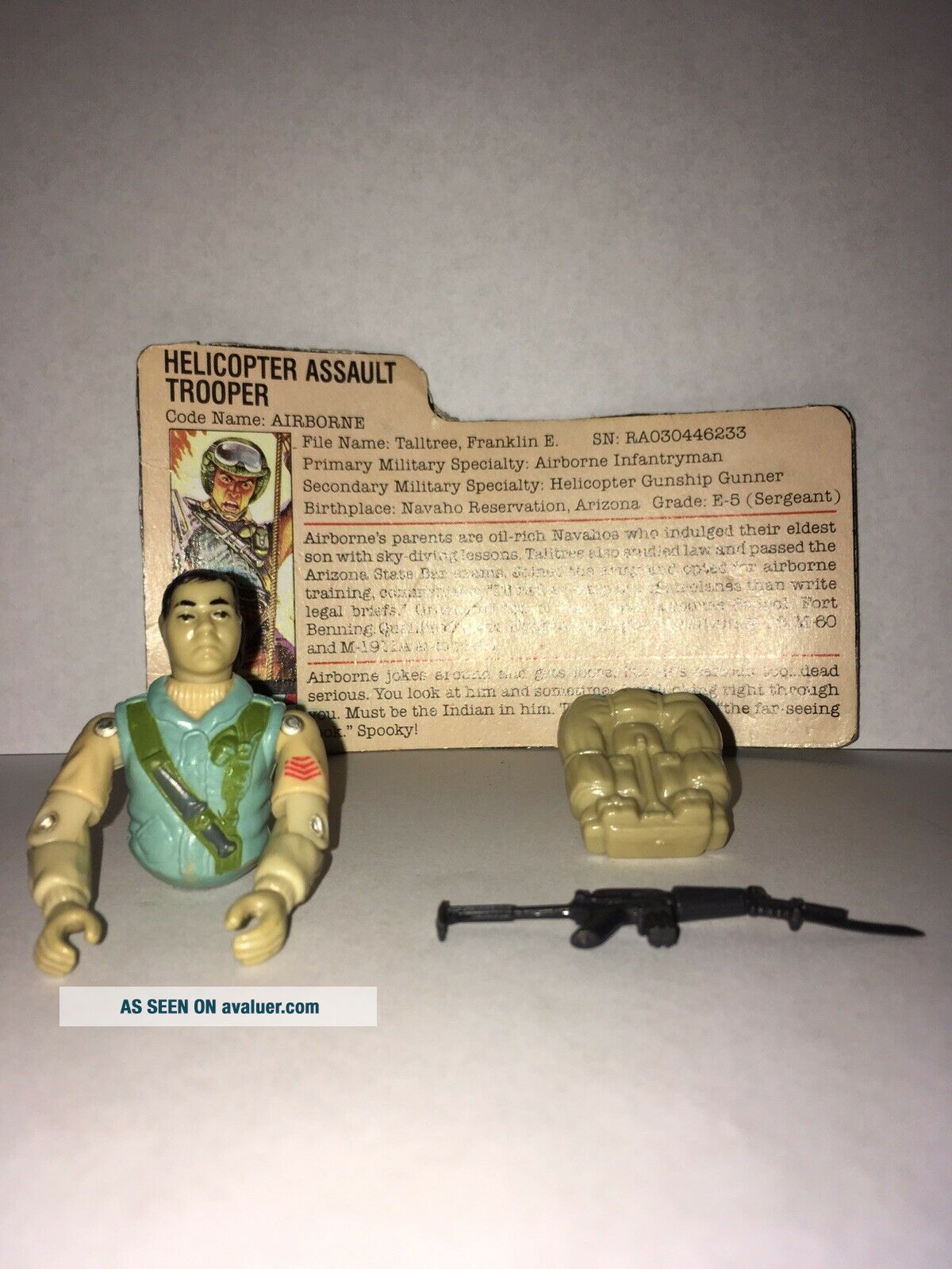 1983 G. I. Joe Airborne V1 Series 2 Torso Only Incomplete Missing ...