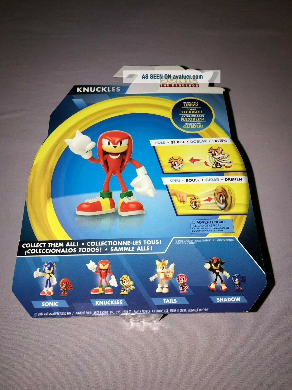 SONIC THE HEDGEHOG KNUCKLES 4 INCH ACTION FIGURE RELEASE | #9631639
