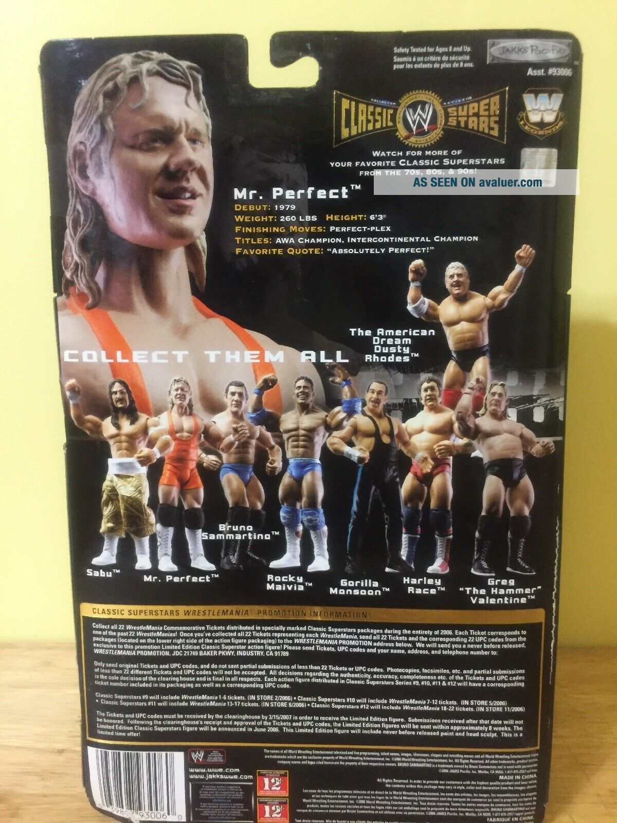 NIB WWE Jakks Classic Superstars Mr Perfect Action Figure Wrestling Toy ...