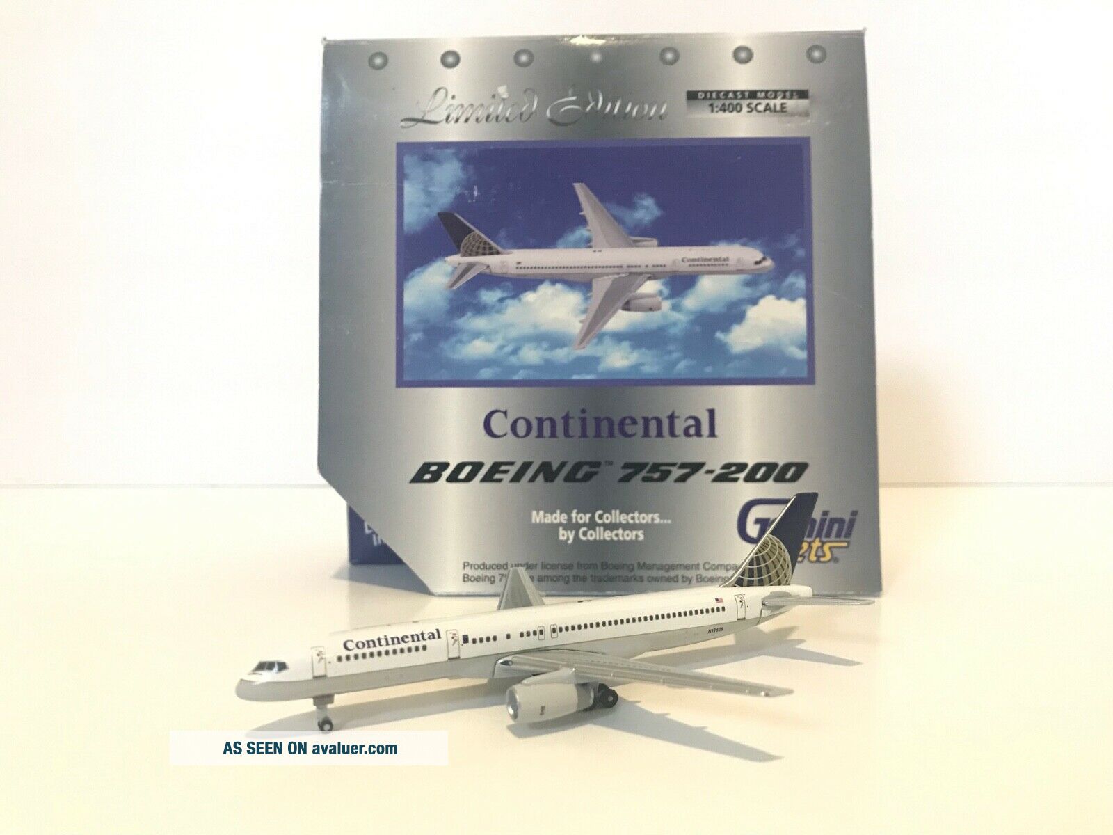 Gemini Jets Continental Boeing 757 - 200 Jet 1:400 Scale Metal Model ...