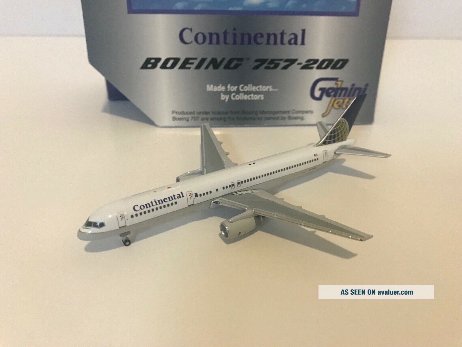 Gemini Jets Continental Boeing 757 - 200 Jet 1:400 Scale Metal Model ...