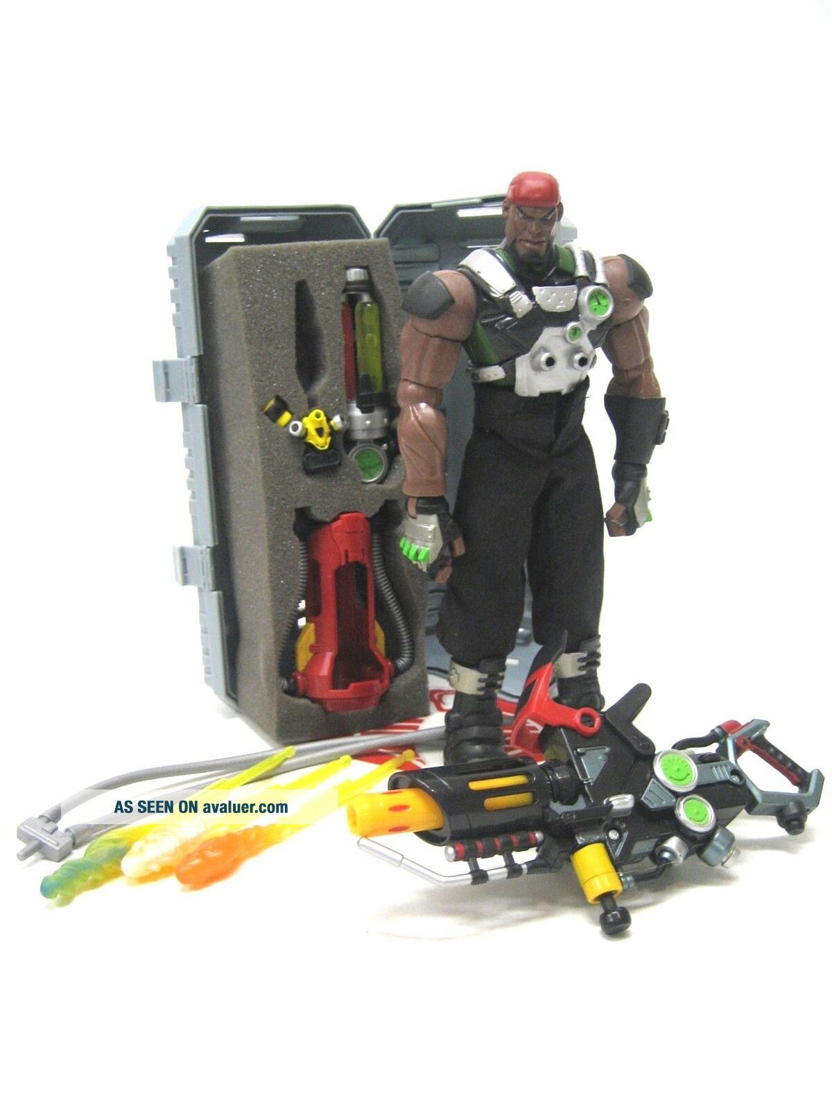 GI Joe Sigma 6 Action Figure Heavy Duty W Weapons & Crate V2 2006 ...