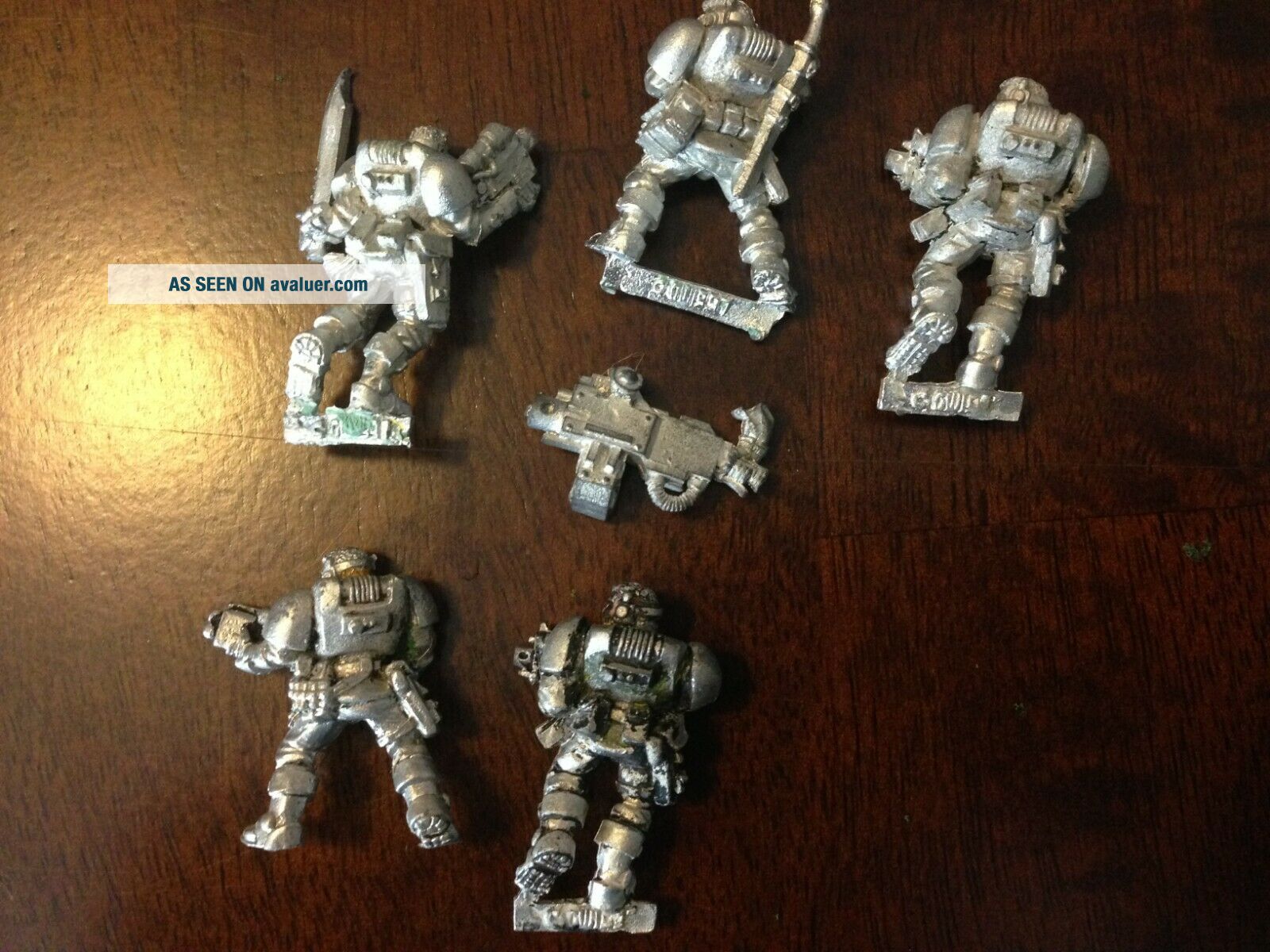 Warhammer 40k Space Marine Scout Squad X5 Metal OOP Heavy Bolter ...