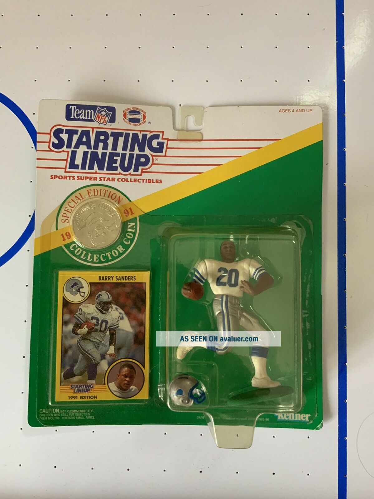1991 Barry Sanders Detroit Lions Starting Lineup Figure NFL Kenner NIP ...