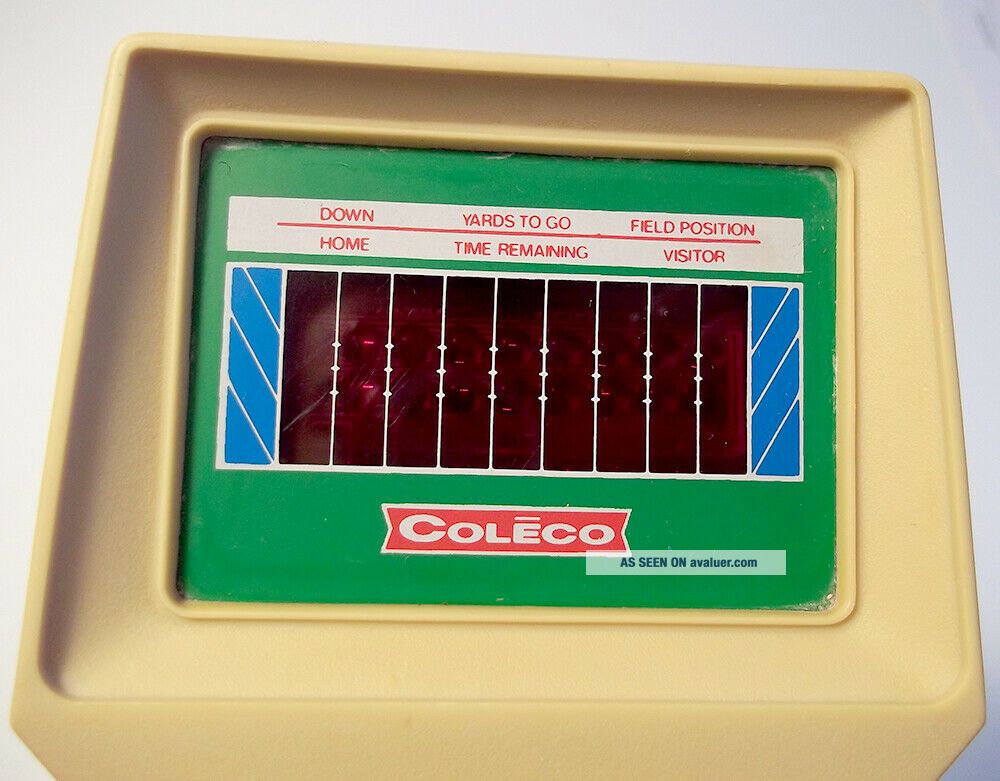 Vintage Coleco Handheld Portable Electronic Quarterback Football Game ...