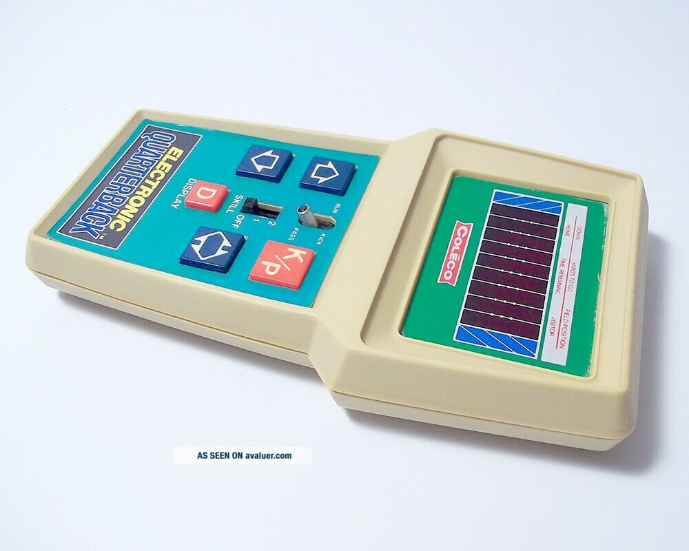 Vintage Coleco Handheld Portable Electronic Quarterback Football Game ...