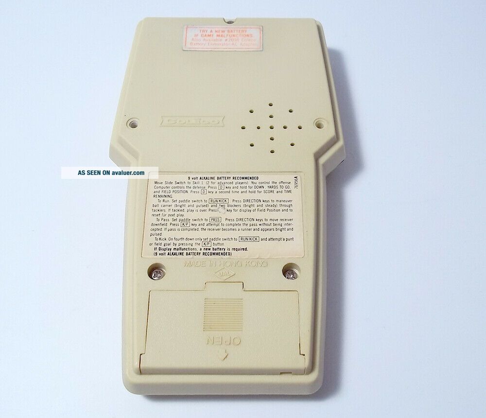 Vintage Coleco Handheld Portable Electronic Quarterback Football Game ...