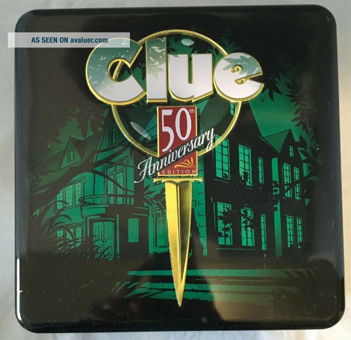 CLUE 50th Anniversary Edition Board Game Tin Metal Box 1998 Complete ...