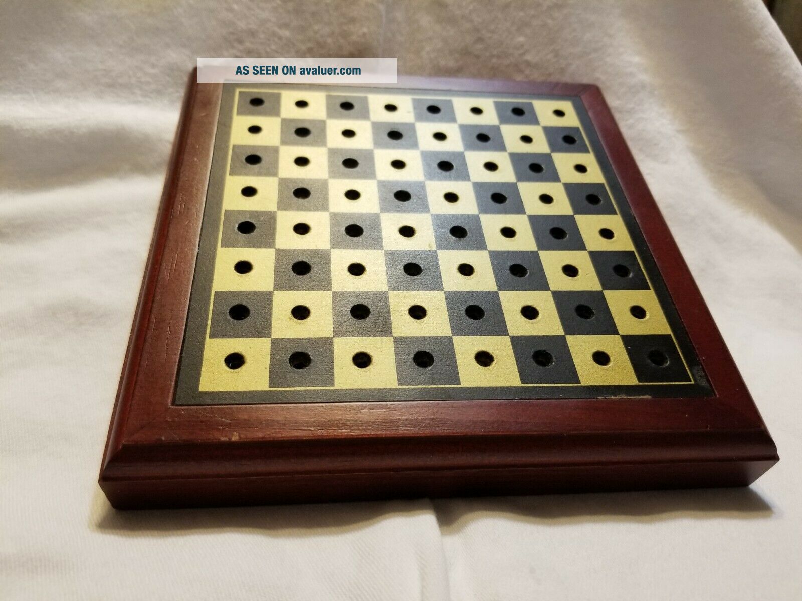 Travel Chess Set Complete In Small Wooden Storage Box With Peg Chess ...