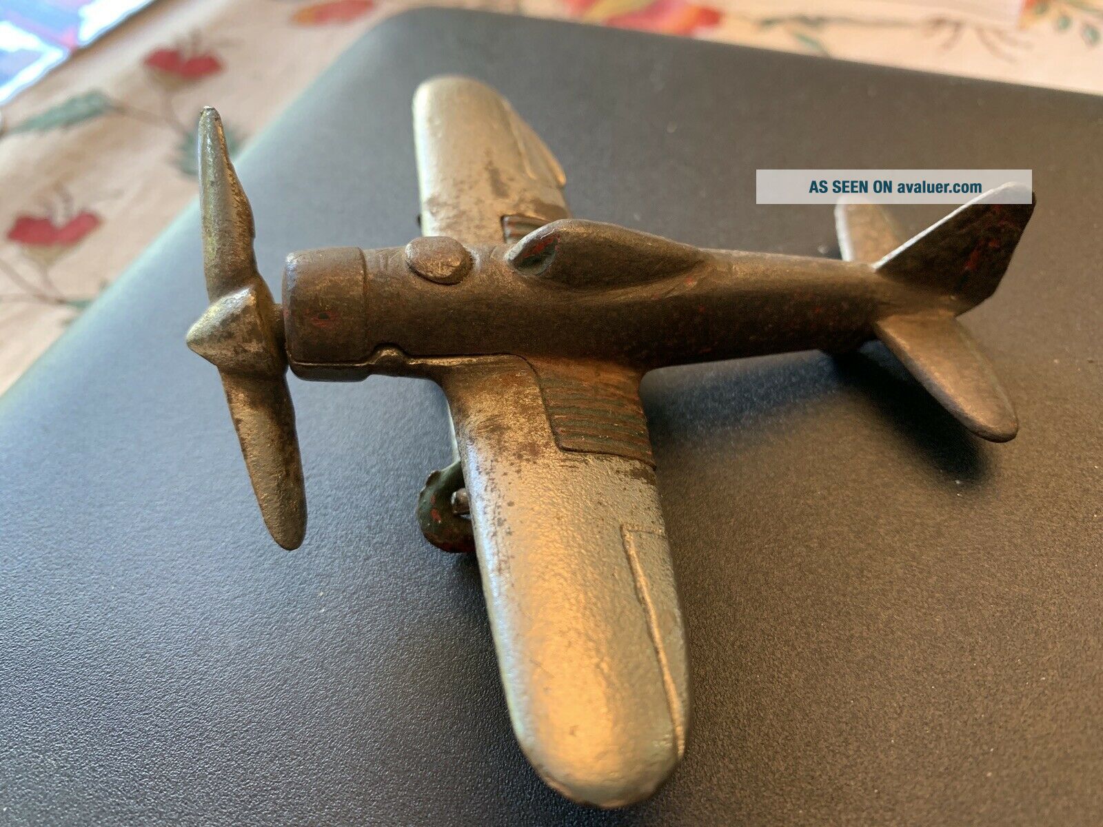 1930’s HUBLEY CAST IRON AIRPLANE MARKED 2227 Missing Wheels | #9684693