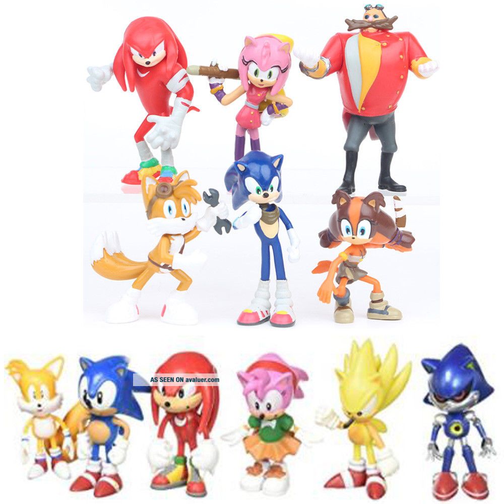 Sonic Boom Sonic The Hedgehog Dr Eggman Action Figure Set Doll Toy Cake ...