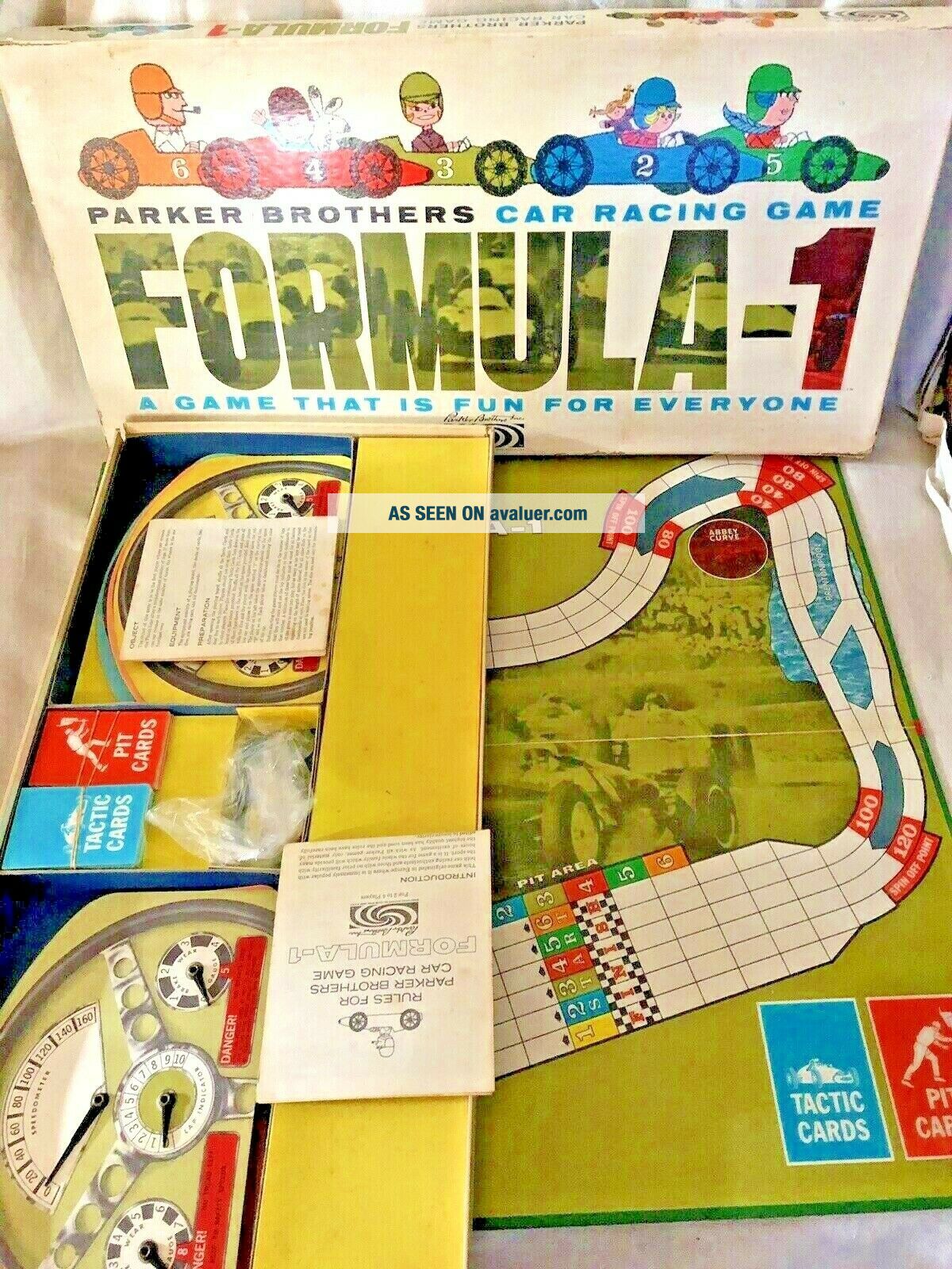 Formula 1 Car Racing Board Game 1963 Parker Bros COMPLETE | #9685991
