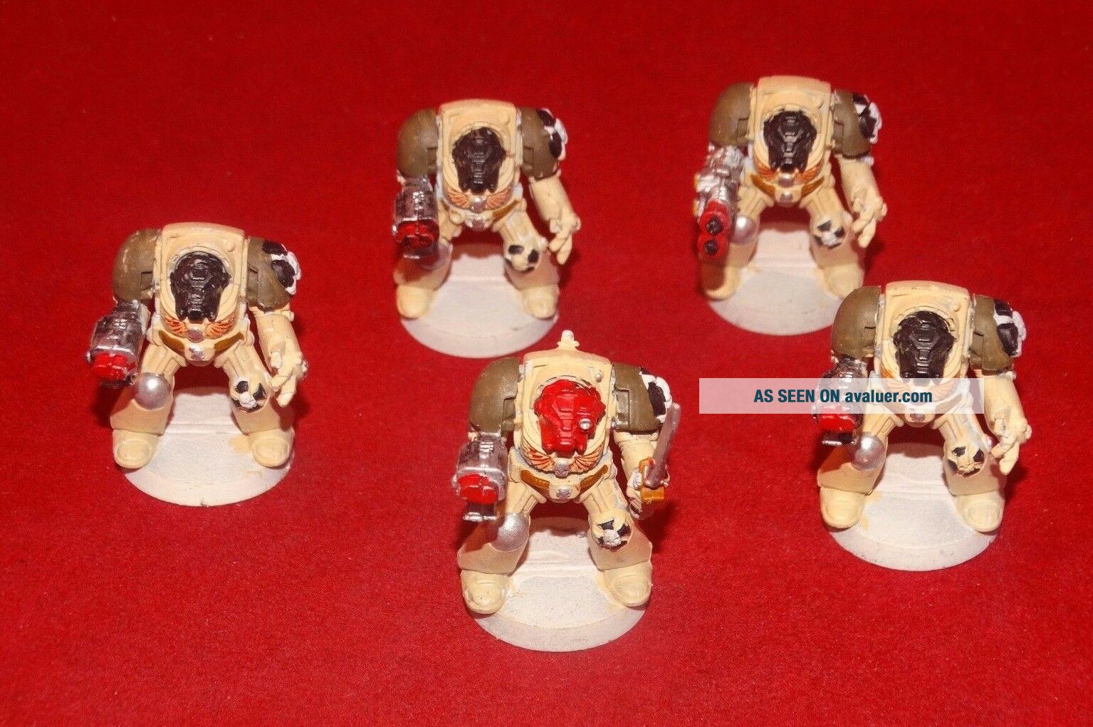 Warhammer 40k Space Marine Terminator Squad X5 Plastic Paint Started ...