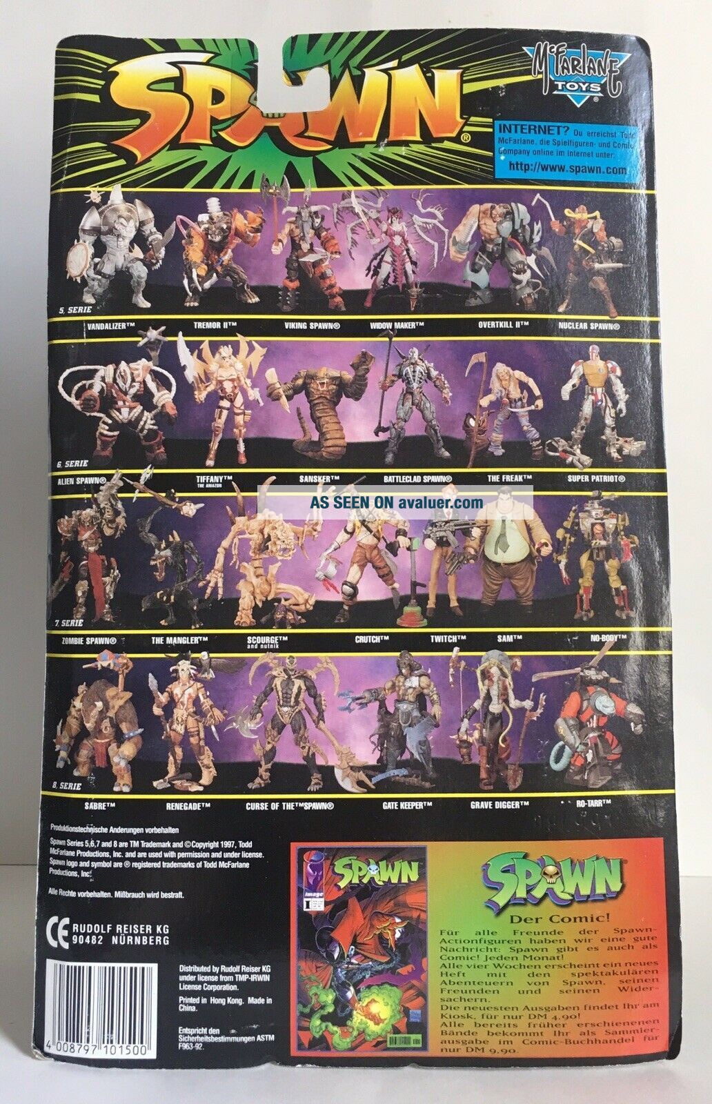 McFarlane Series 6 Limited Edition Numbered German Variant Alien Spawn ...