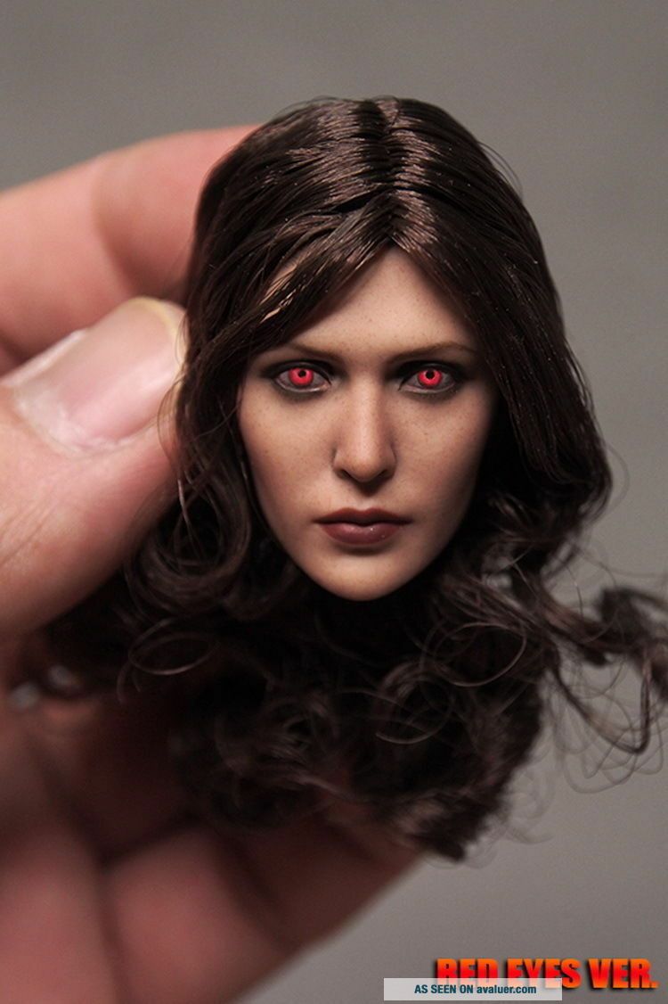 1/6 Scale Scarlet Witch Elizabeth Olsen Head Model Female Head With Red ...