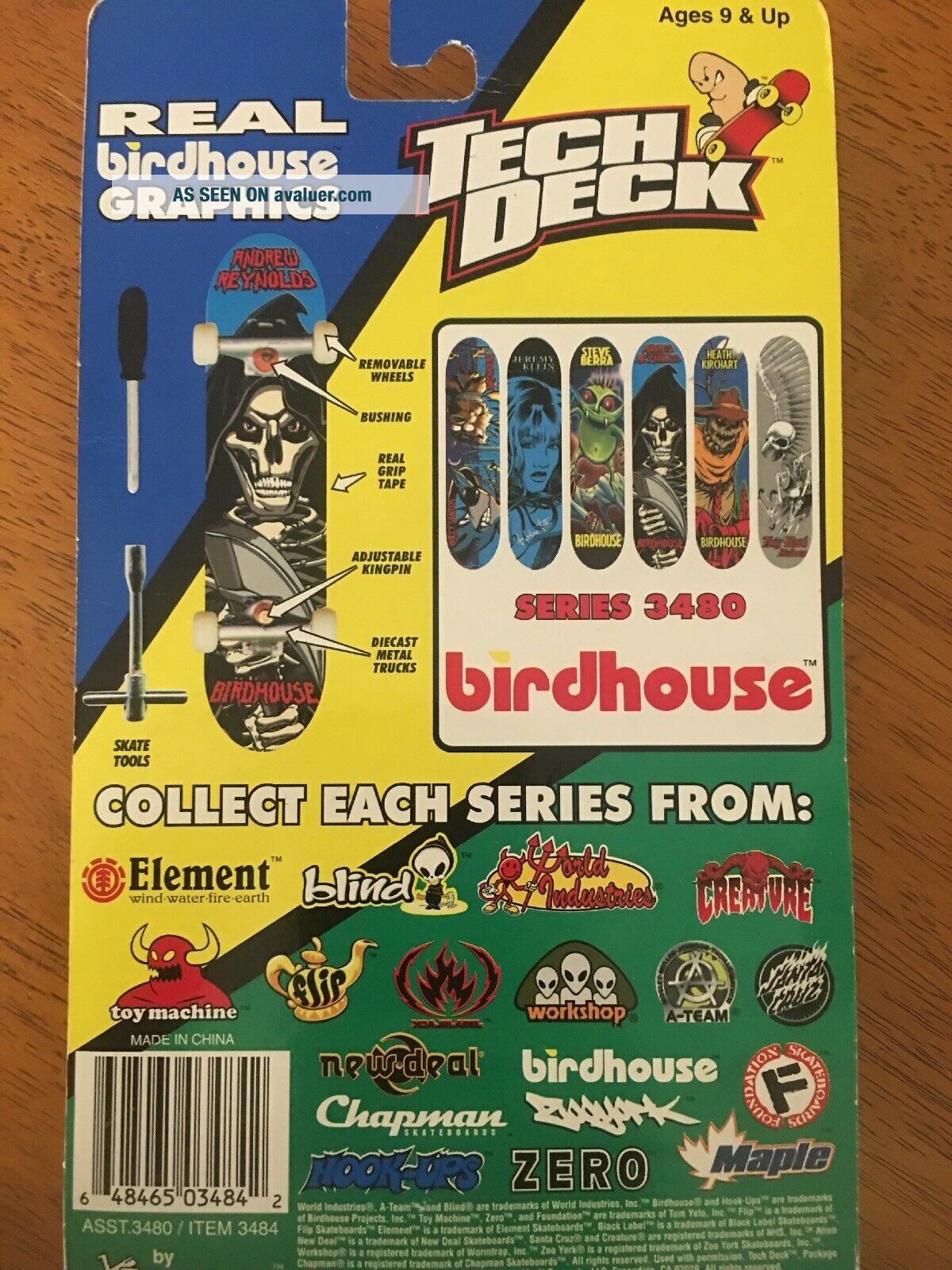 Rare Vintage Tech Deck Andrew Reynolds Birdhouse Rabbit Fingerboard ...