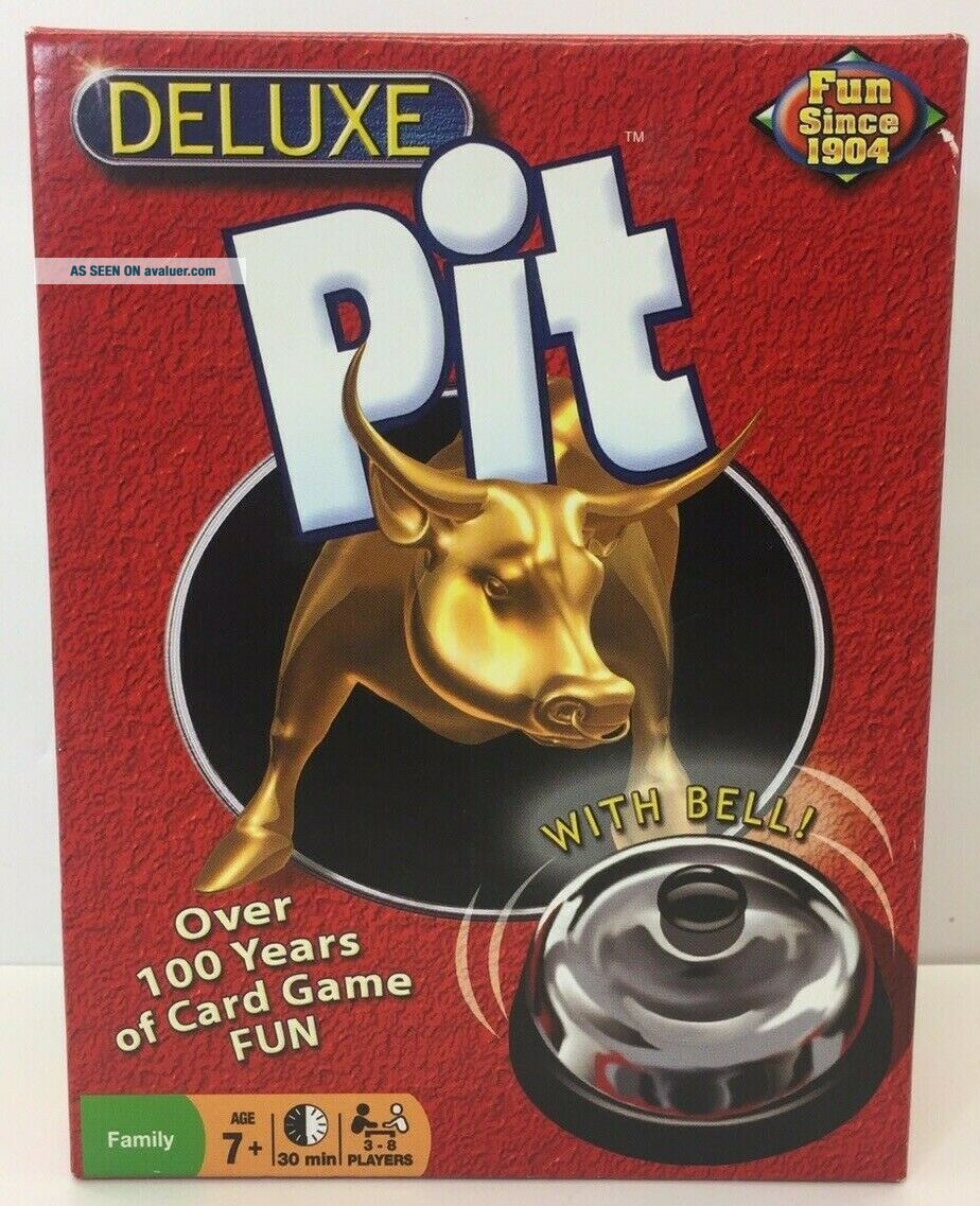 Winning Moves Games DELUXE PIT W/Bell Card Game 100 Complete Classic ...