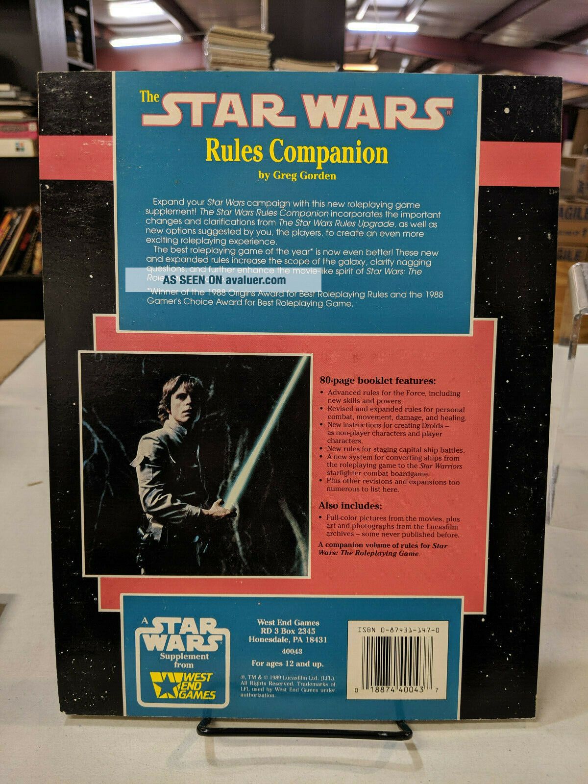 West End Games Star Wars The Roleplaying Game Rules Companion (1989, SC ...