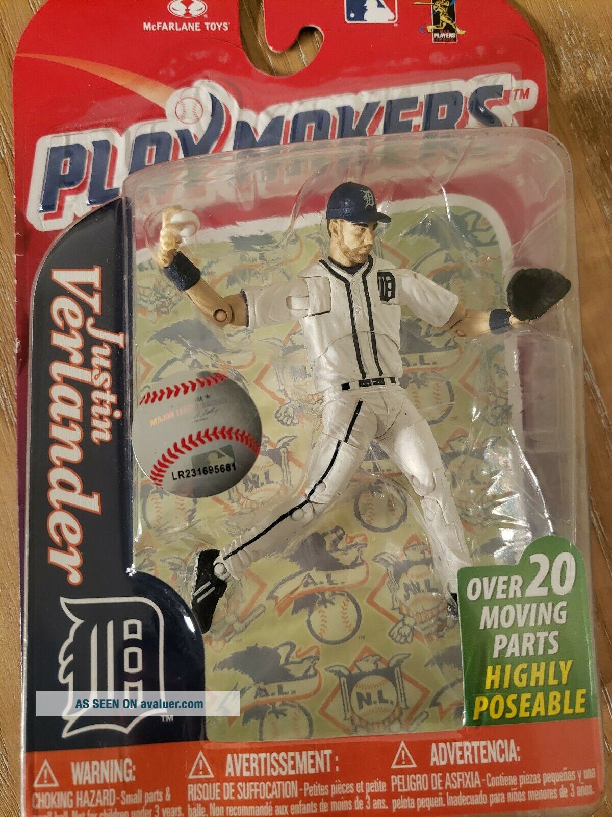 JUSTIN VERLANDER McFarlane Playmakers MLB Series 4 Detroit Tigers ...