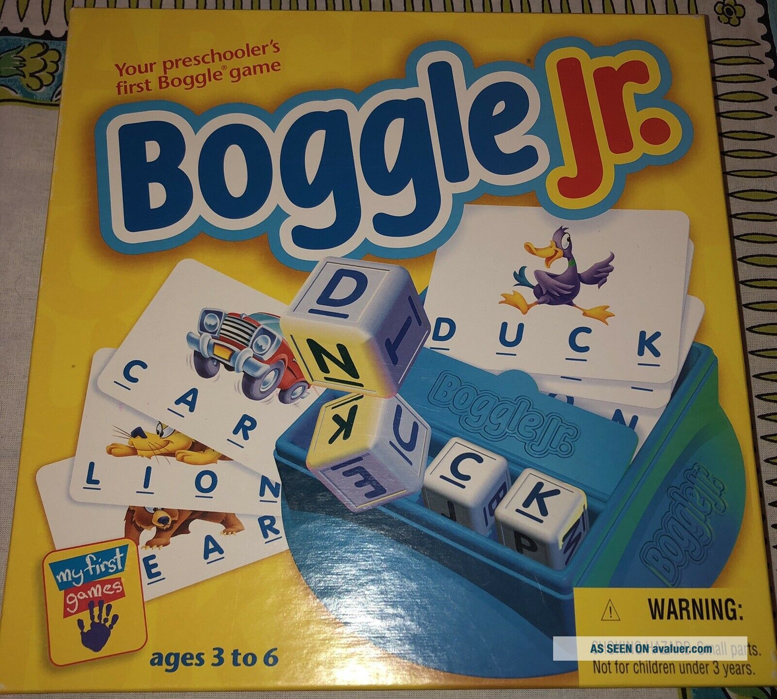 Boggle Jr. Preschool Educational Board Game Parker Brothers 1998 100 ...