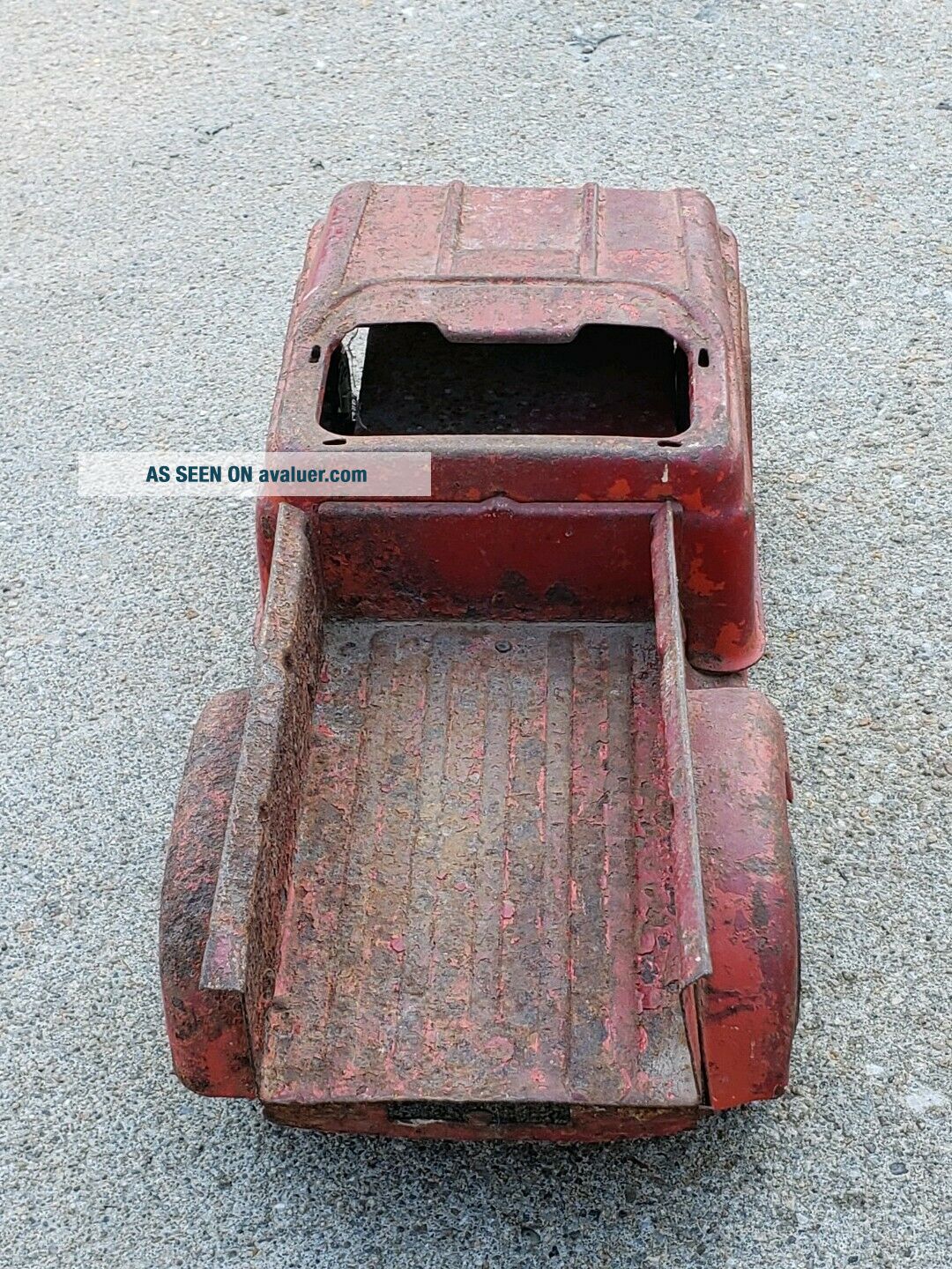 Vintage Buddy L Step Side Red Pick Up Truck Pressed Steel Toy | #9797177