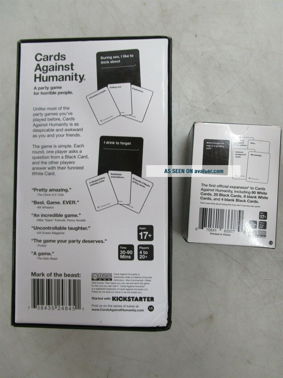 Cards Against Humanity Main Set First Expansion IOB Card Game | #9786196