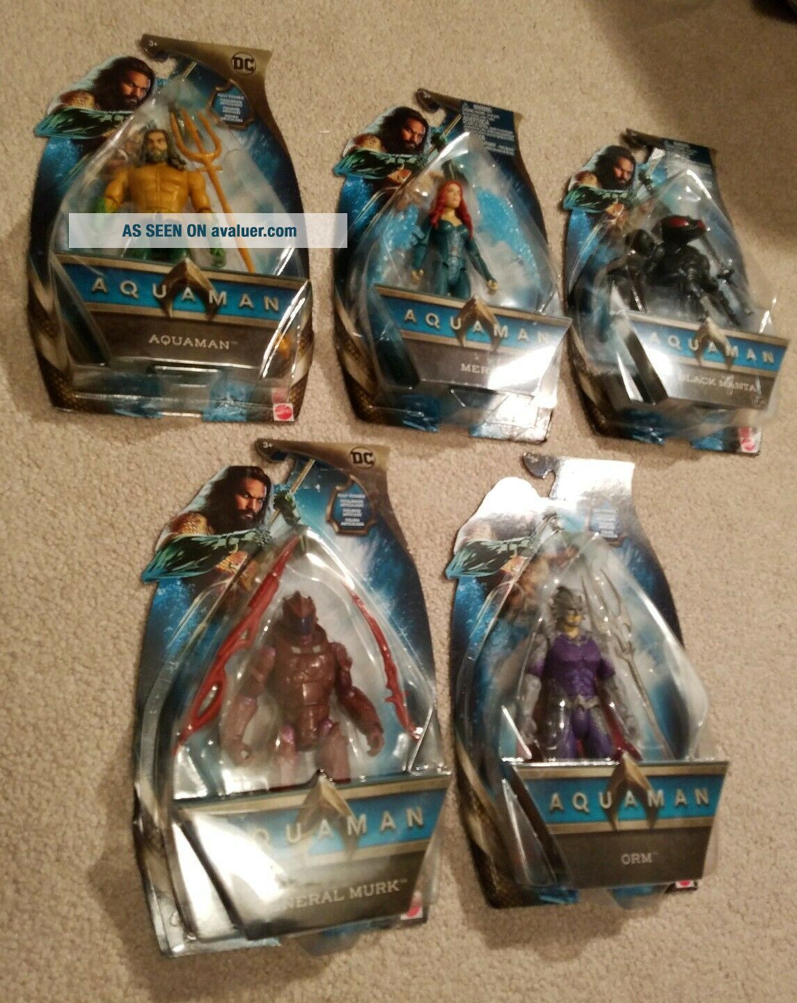 DC Comics Aquaman Movie 6 In Action Figures Set Of 5 Complete Mattel ...