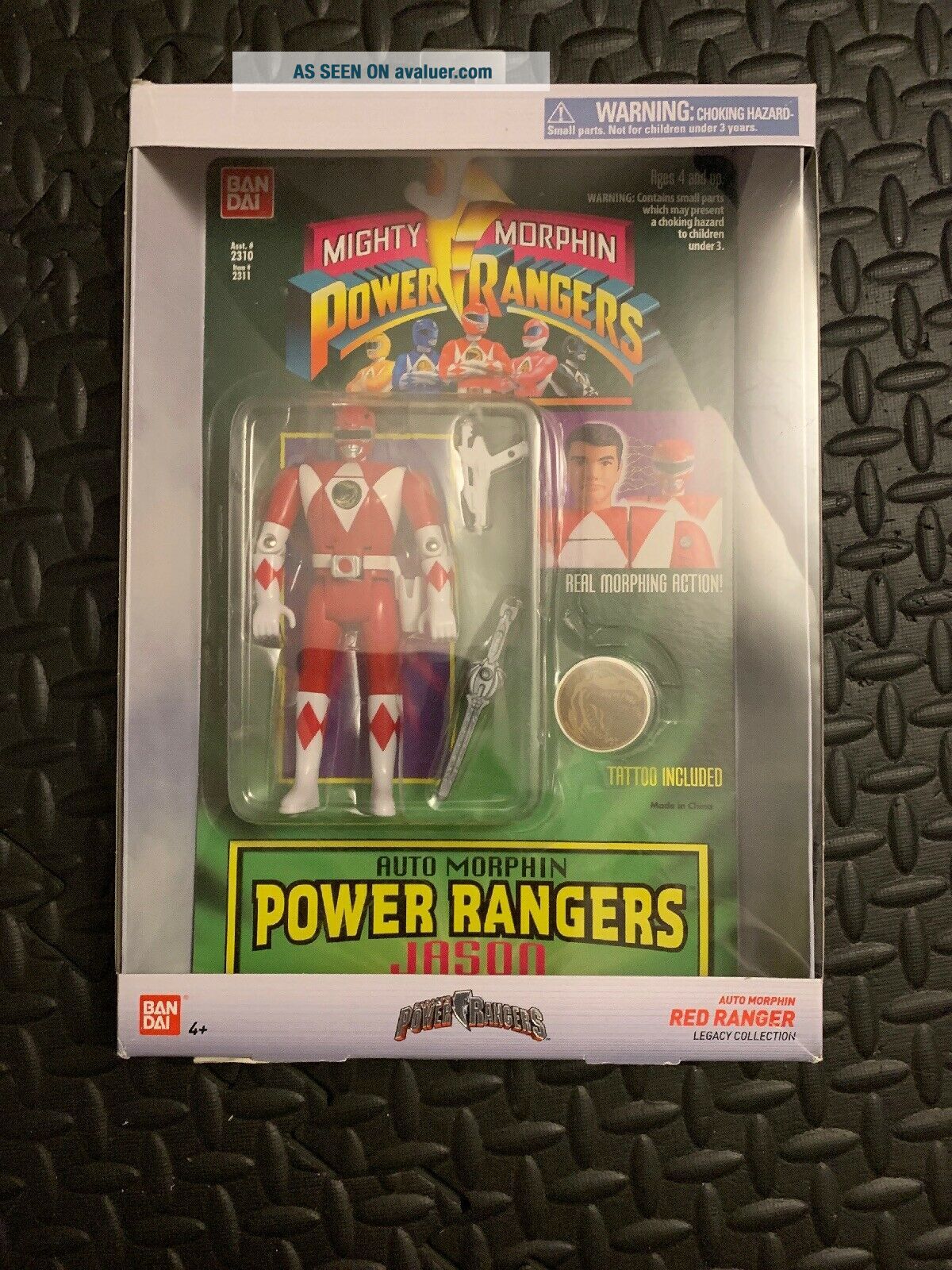 Mighty Morphin Power Ranger Legacy Auto Morph Jason RED RANGER Flip ...