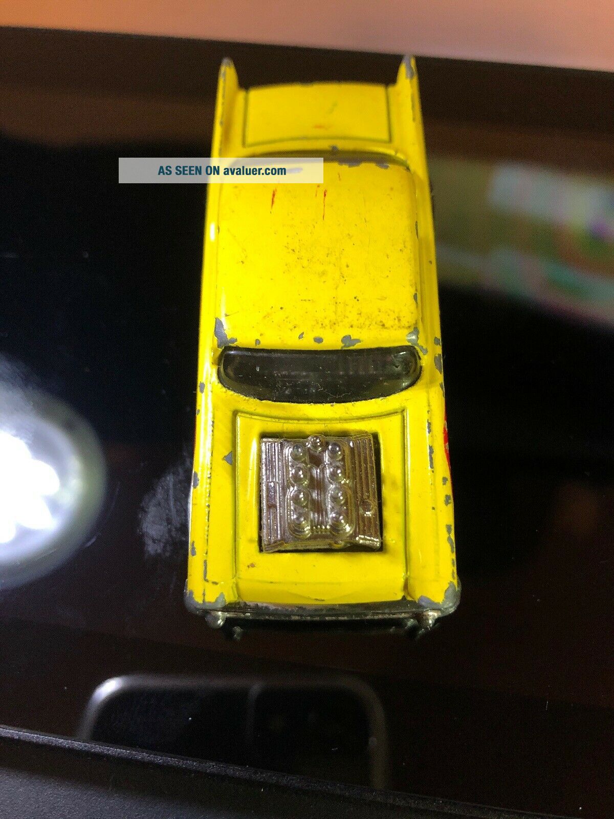 Vintage Hot Wheels 57 Chevy Mattel 1976 Die Cast Car Canary Yellow Red ...